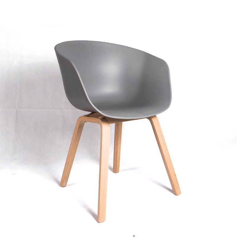 HEY Chair with Armrest เก้าอี้รับประทานอาหาร มีที่วางแขน ขาเหล็กลายไม้ ...