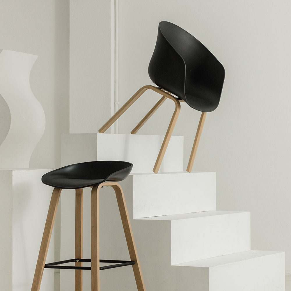 HEY Chair with Armrest เก้าอี้รับประทานอาหาร มีที่วางแขน ขาเหล็กลายไม้ ...