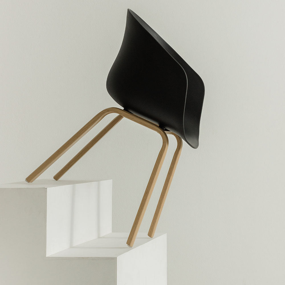 HEY Chair with Armrest เก้าอี้รับประทานอาหาร มีที่วางแขน ขาเหล็กลายไม้ ...